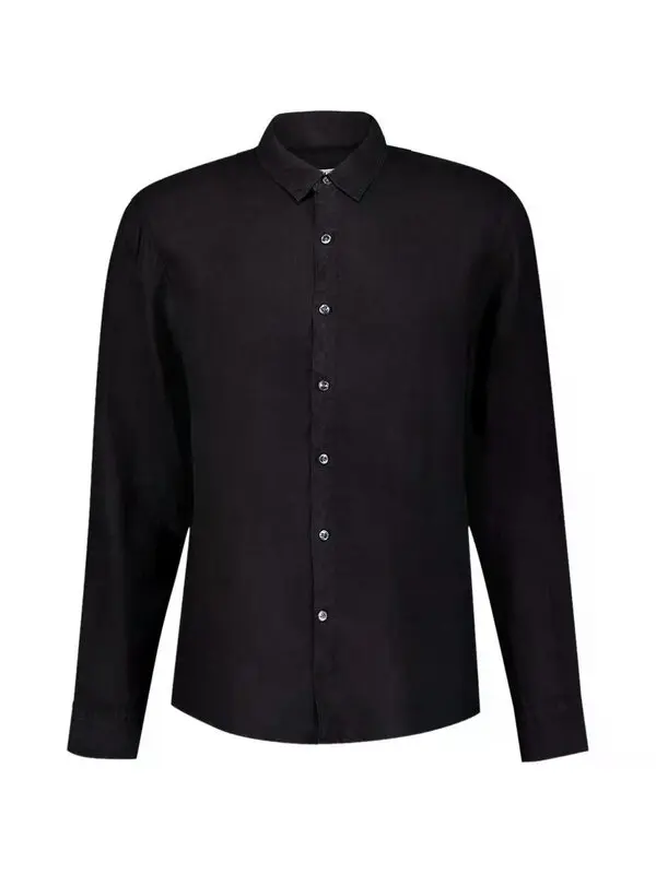 JAMES PERSE Long-sleeved Linen Shirt - Black
