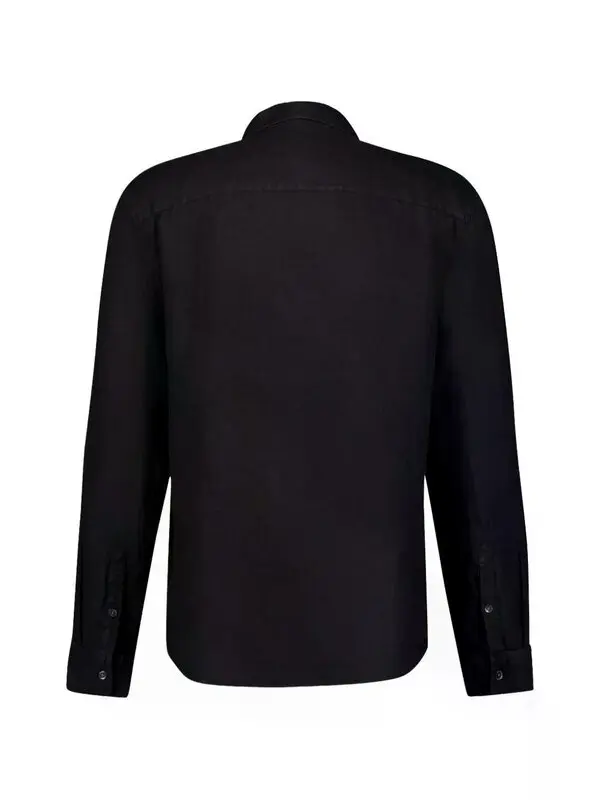 JAMES PERSE Long-sleeved Linen Shirt - Black