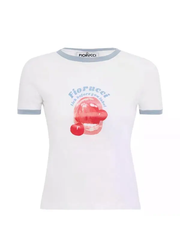 Fiorucci Graphic-print Ringer T-shirt - White