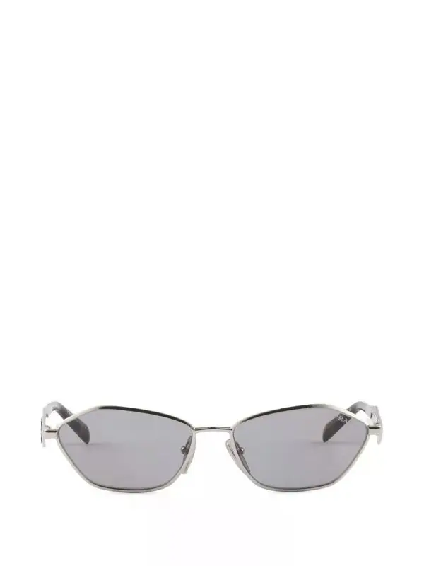 Prada Irregular Metal Frame Sunglasses - Silver