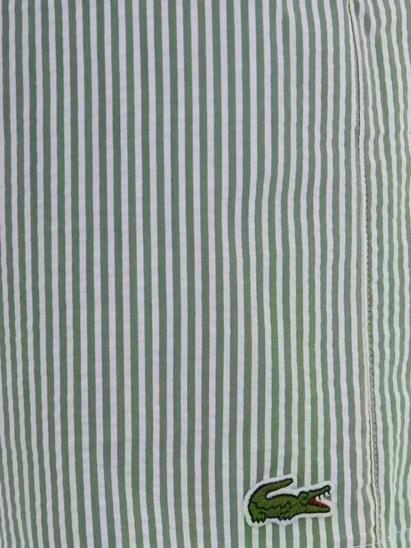 Lacoste Striped Swim Shorts - Green