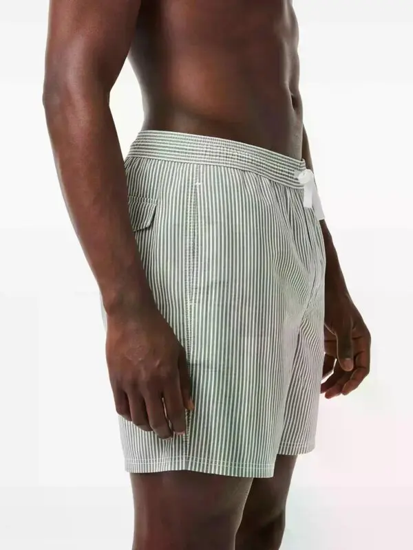 Lacoste Striped Swim Shorts - Green