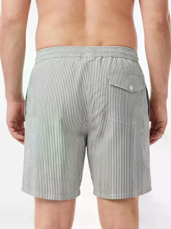 Lacoste Striped Swim Shorts - Green