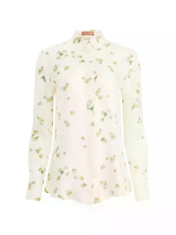 Altuzarra Petal-print Silk Shirt