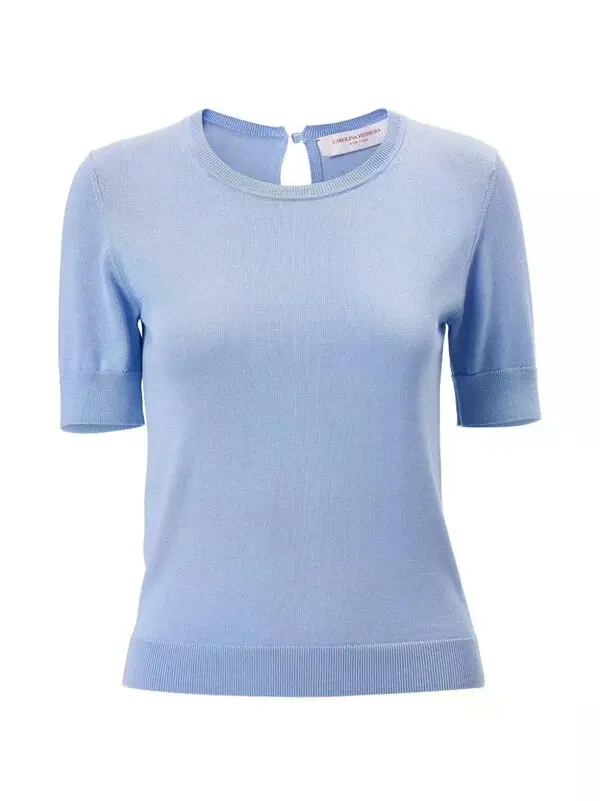 Carolina Herrera Crewneck Top - Blue