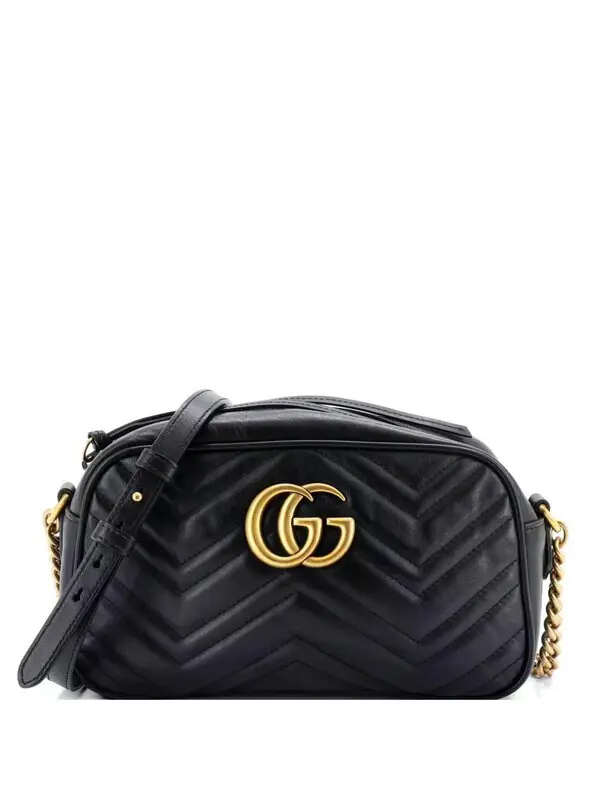 Gucci Gg Marmont Matelasse Leather Small Crossbody Bag - Black