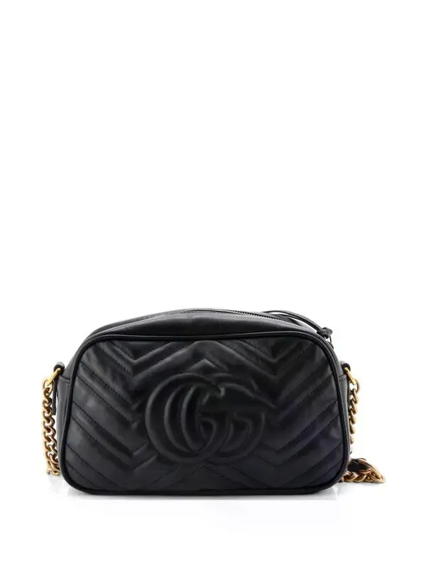 Gucci Gg Marmont Matelasse Leather Small Crossbody Bag - Black