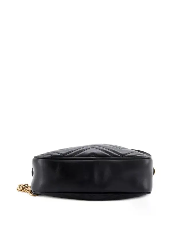 Gucci Gg Marmont Matelasse Leather Small Crossbody Bag - Black
