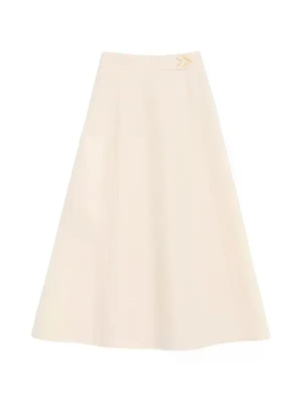 Valentino Garavani Crepe Couture Midi Skirt - Neutrals