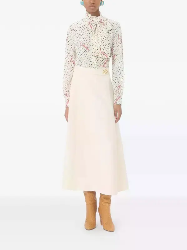 Valentino Garavani Crepe Couture Midi Skirt - Neutrals