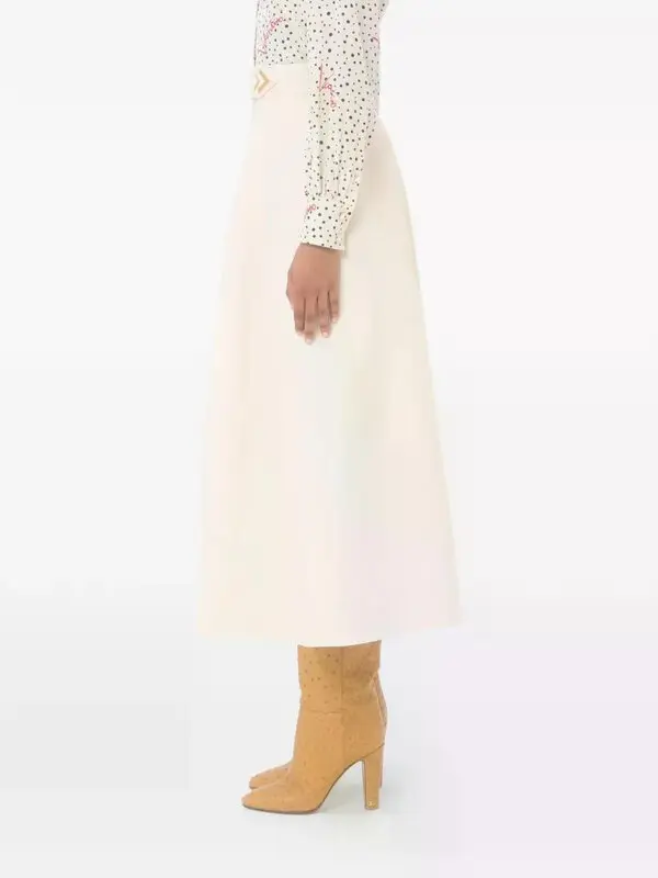 Valentino Garavani Crepe Couture Midi Skirt - Neutrals