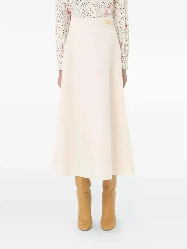 Valentino Garavani Crepe Couture Midi Skirt - Neutrals