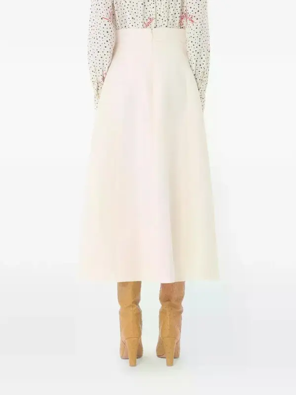 Valentino Garavani Crepe Couture Midi Skirt - Neutrals