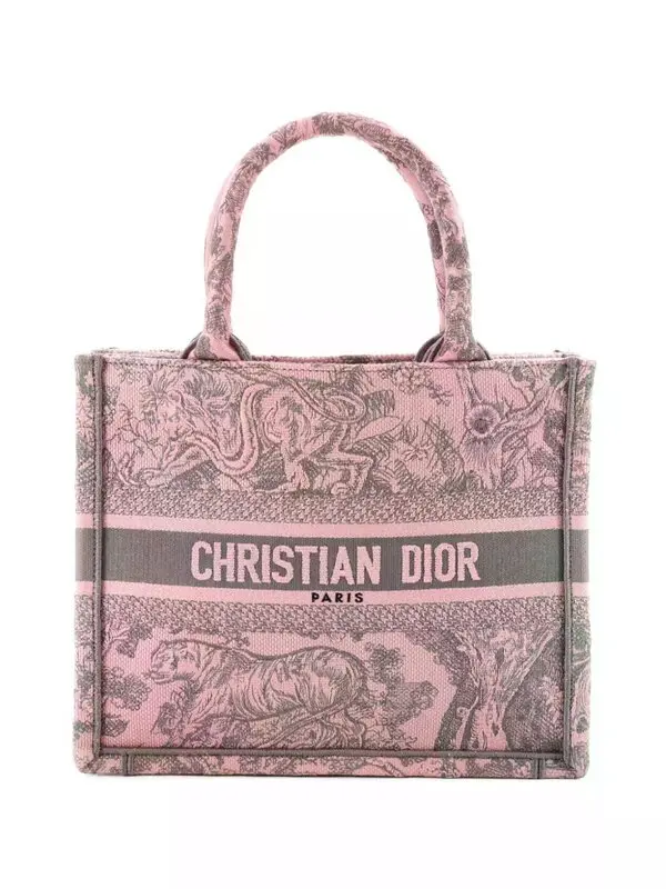 Dior Book Embroidered Canvas Small Tote Bag