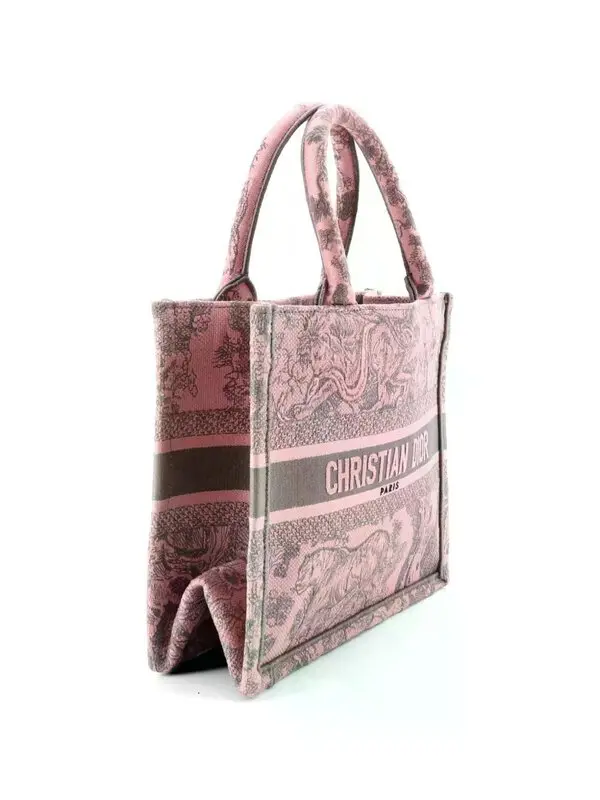 Dior Book Embroidered Canvas Small Tote Bag