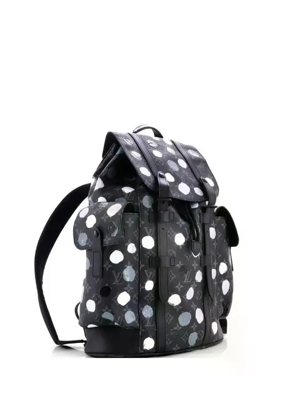 LOUIS VUITTON Christopher Yayoi Kusama Painted Dots Monogram Eclipse Canvas Mm Backpack