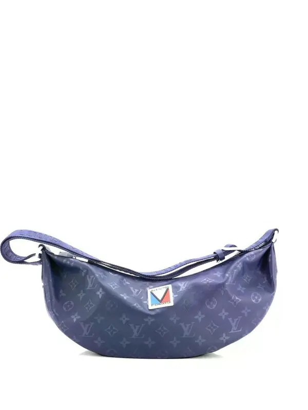 LOUIS VUITTON America's Cup Monogram Storm Canvas Hammock Crossbody Bag - Blue