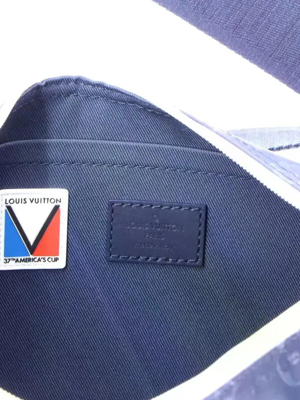 LOUIS VUITTON America's Cup Monogram Storm Canvas Hammock Crossbody Bag - Blue