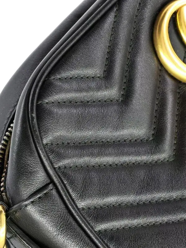 Gucci Gg Marmont Small Crossbody Bag Matelasse Leather - Black