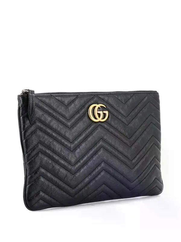 Gucci Gg Marmont Matelassé Leather Clutch