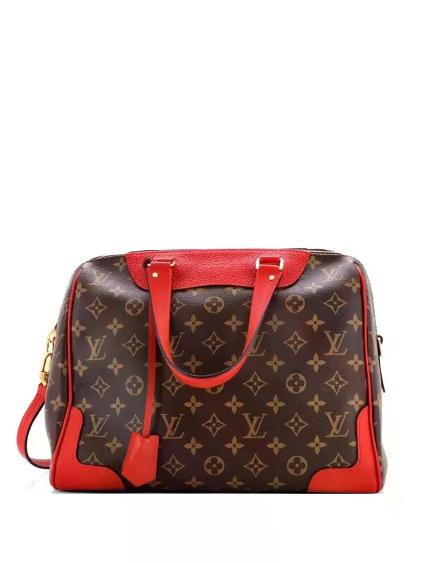 LOUIS VUITTON Retiro Nm Handbag Monogram Canvas And Leather Satchel - Red