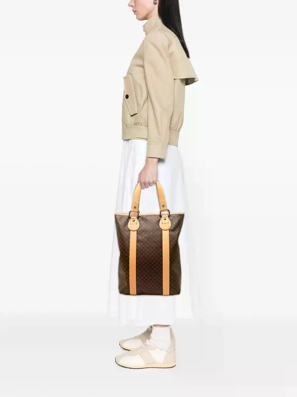 Celine Macadam Coated Canvas Vertical Tote Bag