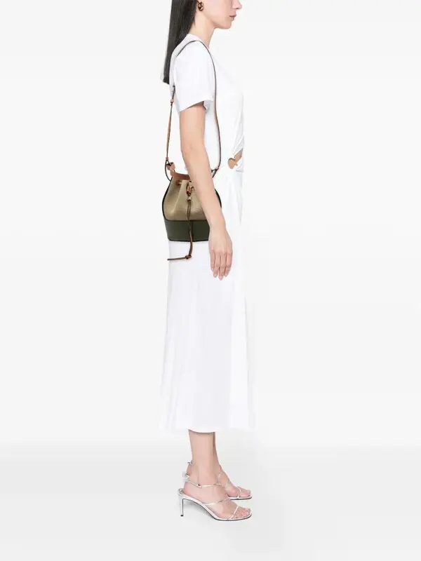 Loewe Small Canvas And Leather Balloon Bucket Bag - Brown