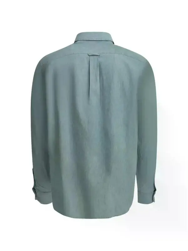 Maison Kitsuné Pocket Embroidered Shirt - Blue