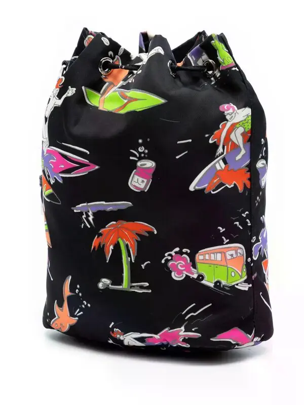 Prada 2000-2013 Tessuto Graphic Surf Drawstring Pouch