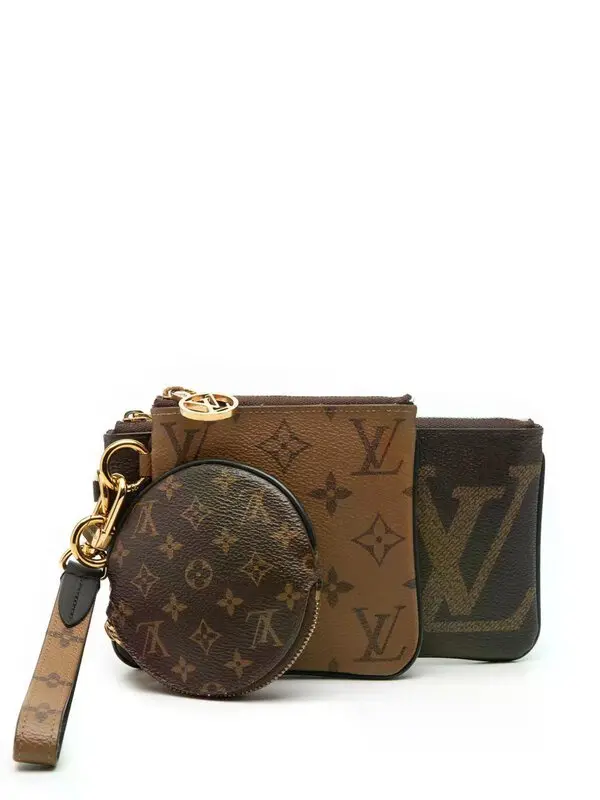 LOUIS VUITTON 2021-2026 Monogram Reverse Giant Trio Set Pouch