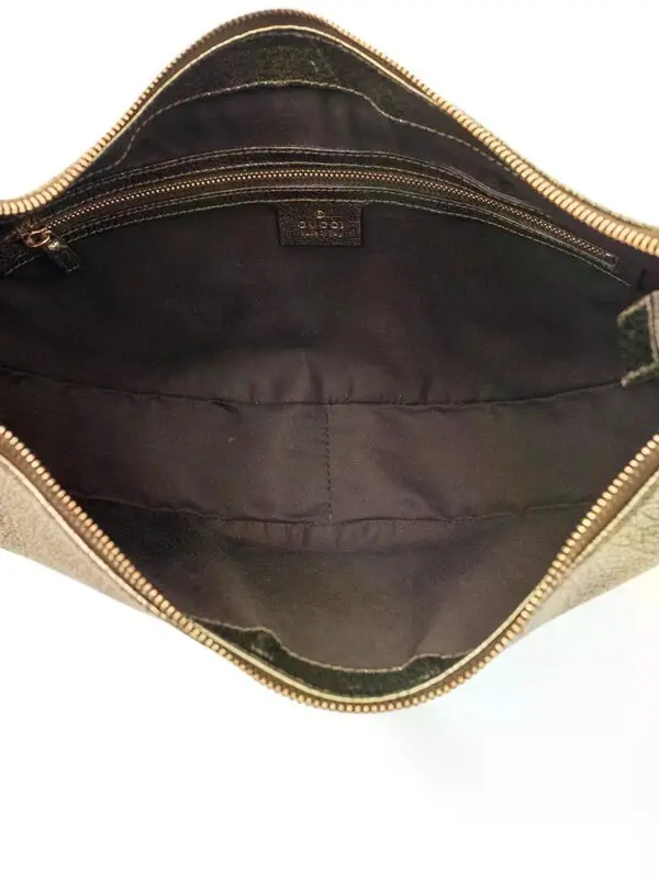 Gucci Medium Metallic Leather Bamboo Ring Hobo Bag
