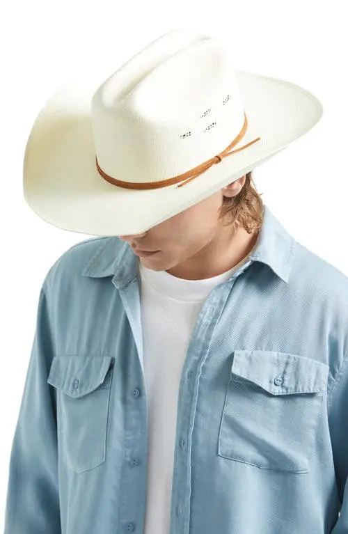 Brixton Laredo Straw Cowboy Hat - Bone