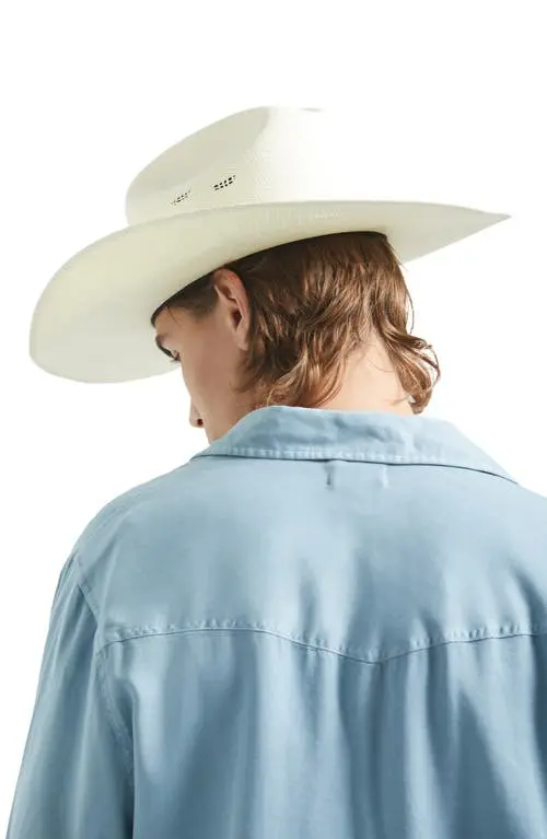 Brixton Laredo Straw Cowboy Hat - Bone