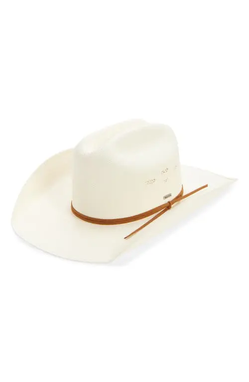 Brixton Laredo Straw Cowboy Hat - Bone