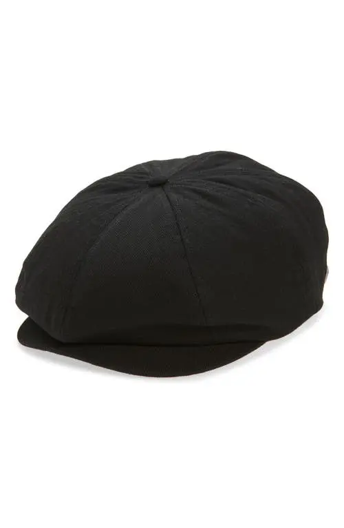 Brixton Beekman Herringbone Driving Cap - Black