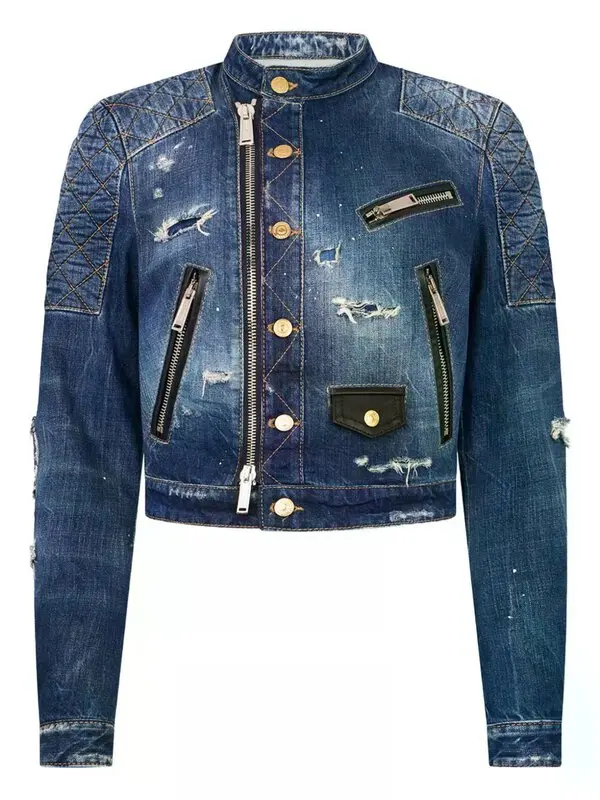 Dsquared2 Quilted Denim Jacket - Blue