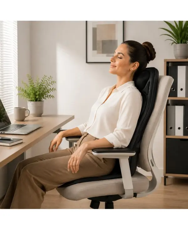 PURSONIC Ultimate Relaxation Bundle: Heated Chair Mat - Black