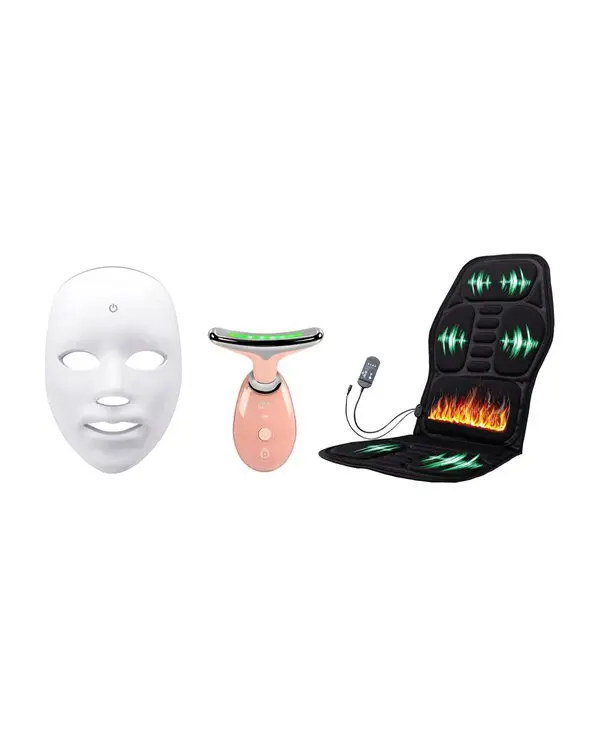 PURSONIC Full-body Relief & Skin Therapy System – Heated Chair Massager - Black