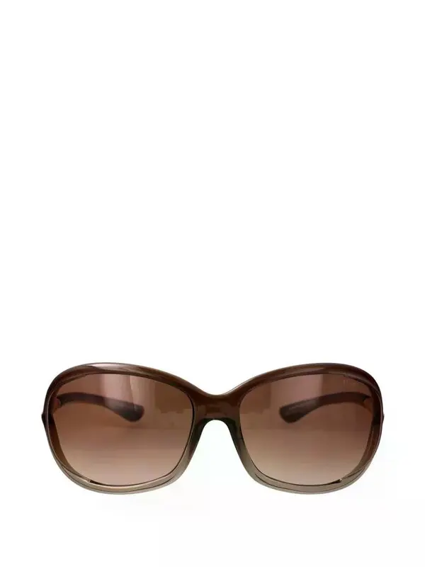 TOM FORD Jennifer Oval-frame Sunglasses - Brown