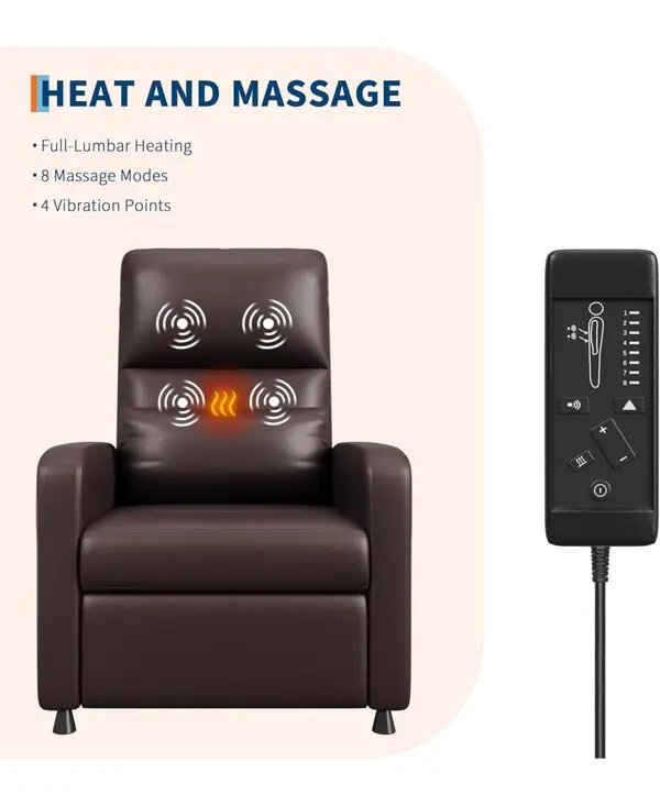 GAOMON Power Recliner Chair With Massage And Heat With Massage Function With Lumbar Support