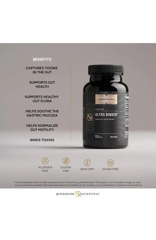 QUICKSILVER SCIENTIFIC Ultra Binder Bentonite Clay Zeolite And Charcoal Powder