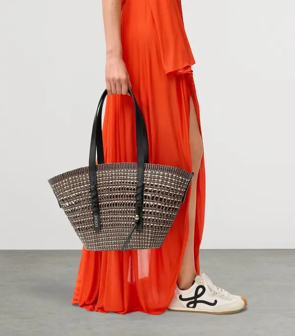 Loewe X Paula’s Ibiza Medium Braid Basket Bag - Green