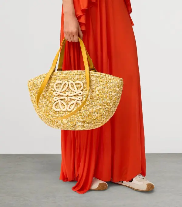 Loewe X Paula's Ibiza Medium Eclipse Basket Bag - Yellow