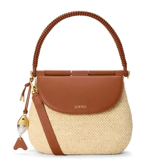 Loewe X Paula’s Ibiza Medium Raffia Pescador Bag - Beige