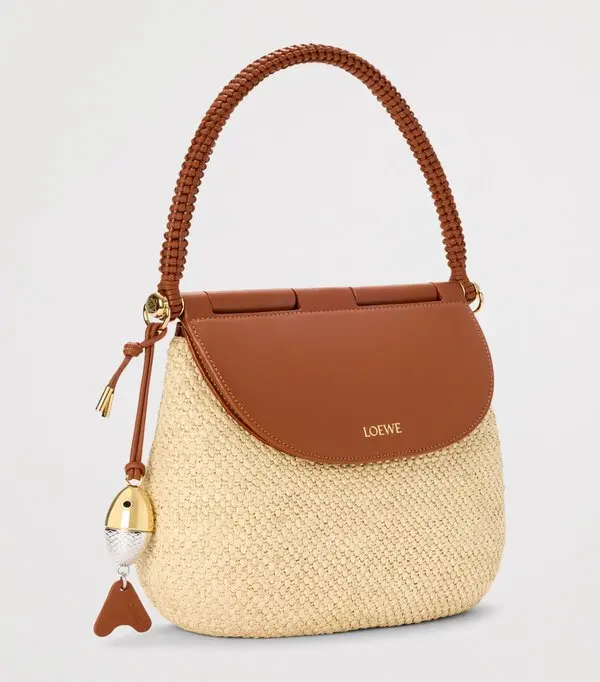 Loewe X Paula’s Ibiza Medium Raffia Pescador Bag - Beige