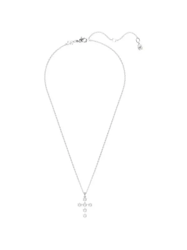 SWAROVSKI Crystal-embellished Cross Pendant Necklace - Silver