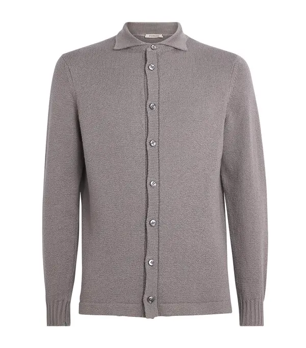 FIORONI CASHMERE Cotton Collared Cardigan