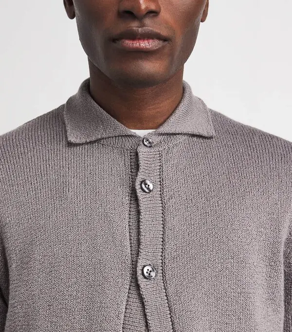 FIORONI CASHMERE Cotton Collared Cardigan