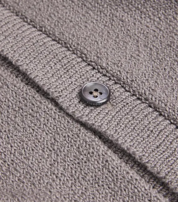 FIORONI CASHMERE Cotton Collared Cardigan