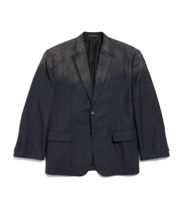 Balenciaga Wool Faded Blazer